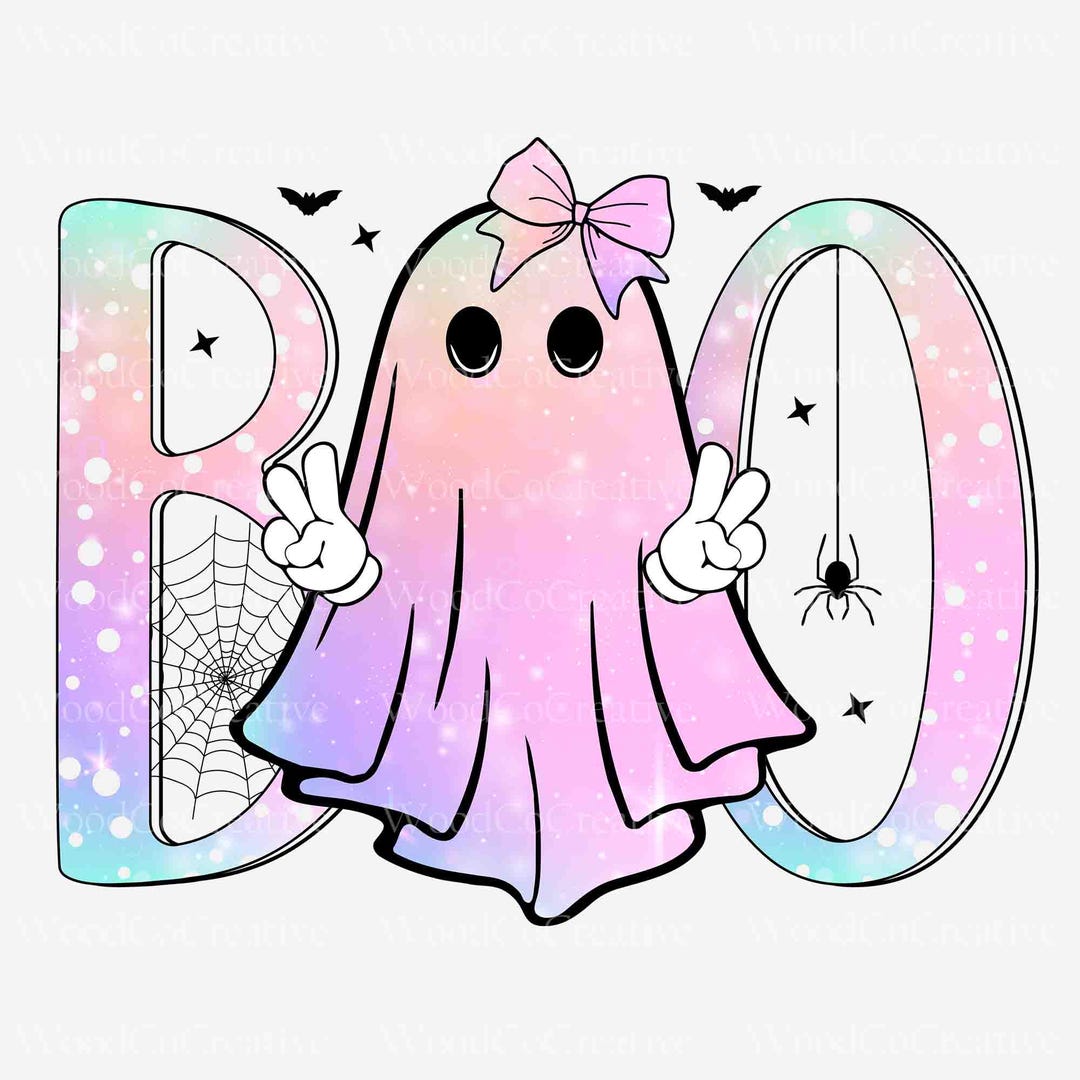 Disco Iridescent Ghost PNG, Boo Png, Cute Disco Ghost Png, Halloween ...