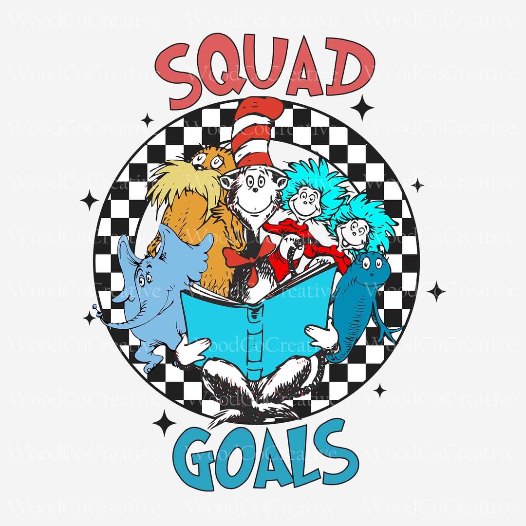 Squad Goals Dr Seuss PNG, Cat in the Hat Png, Back to School Png ...