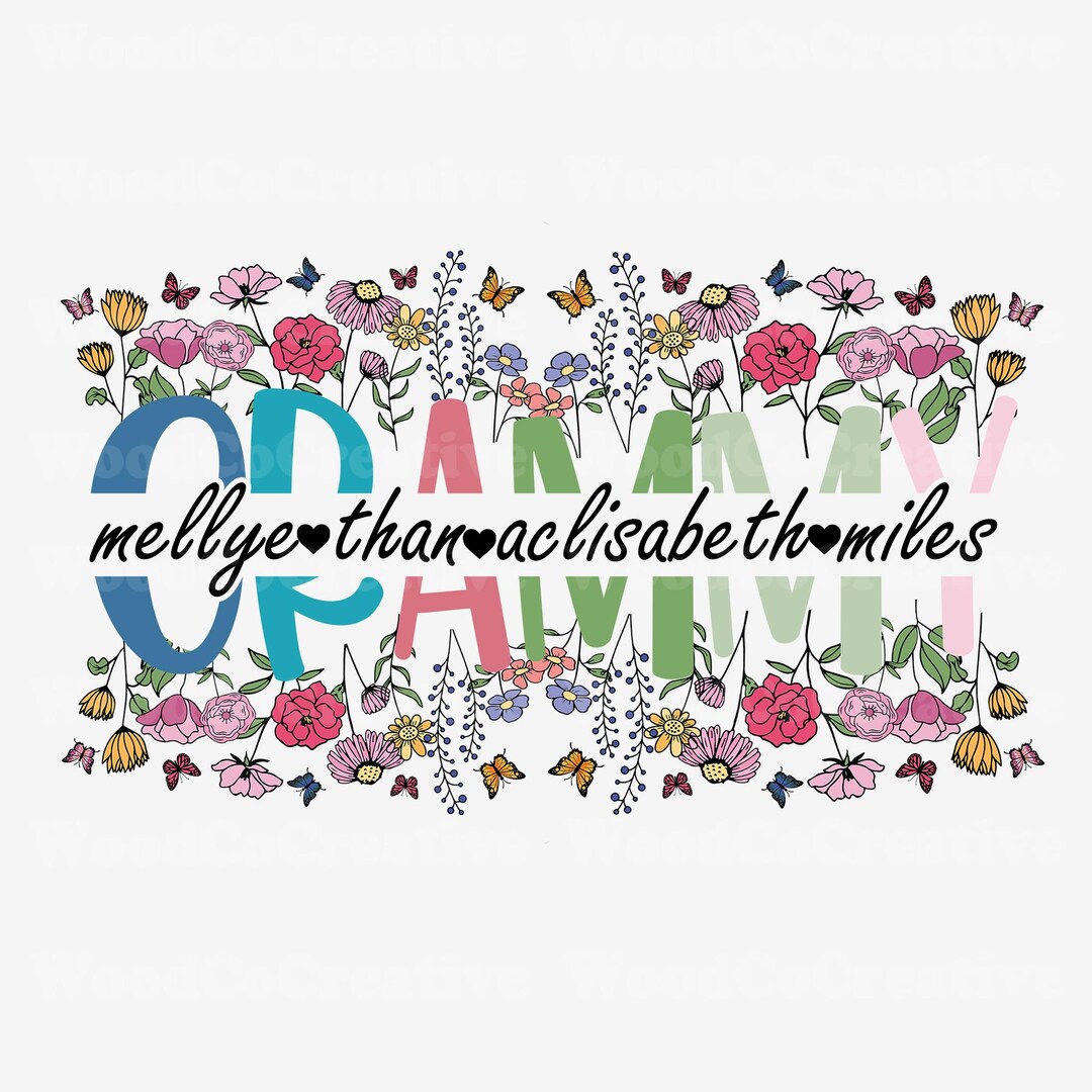 Personalized Grandma Hobo Floral Png, Mama Boho Flower Png, Floral Line ...