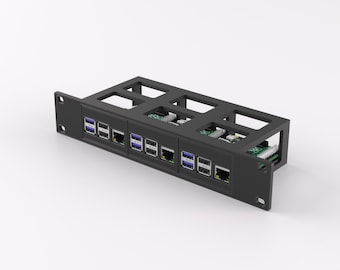 Raspberry Pi 4 1U Server Rack Mount Case - Etsy