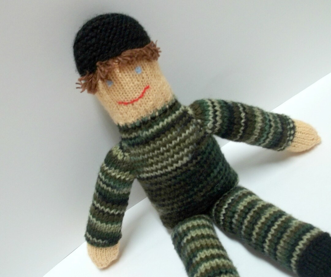Handmade Knit Waldorf Daddy Doll in Camo, Unique Father Figure Toy - Etsy