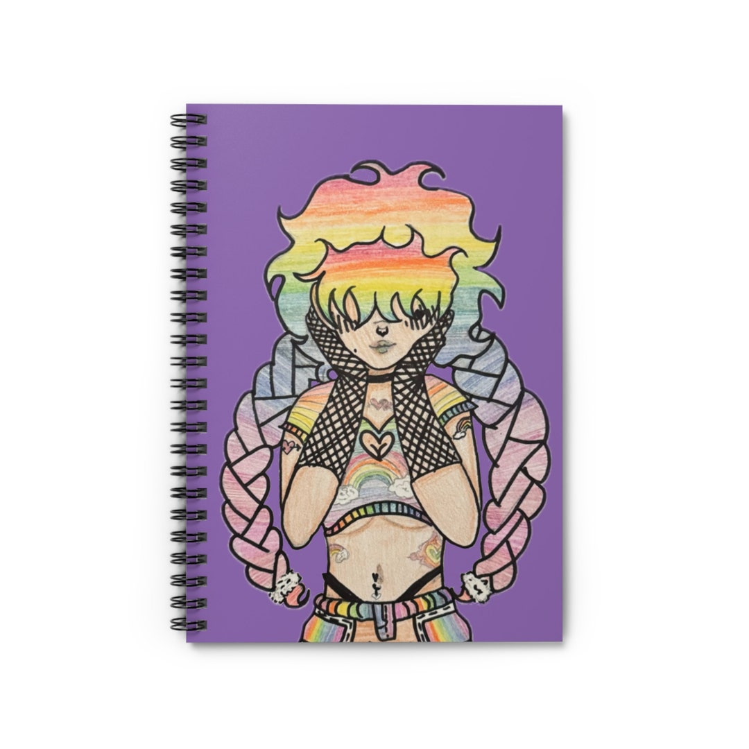 Spiral Notebook Ruled Line Doodle Pad - Etsy