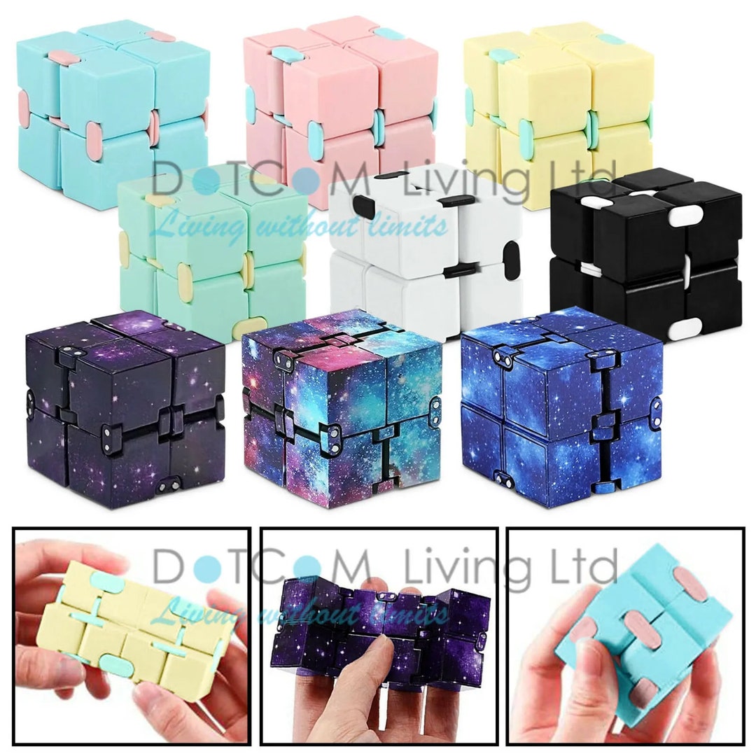 Sensory Infinity Cube Stress Fidget Toys Autism Anxiety Relief Kids ...