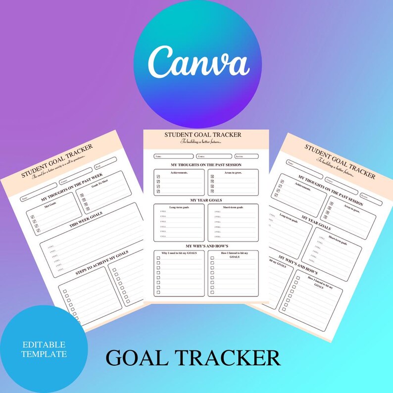 Goal Setting Planner Simple Goal Setting Spreadsheet, Digital Goal ...