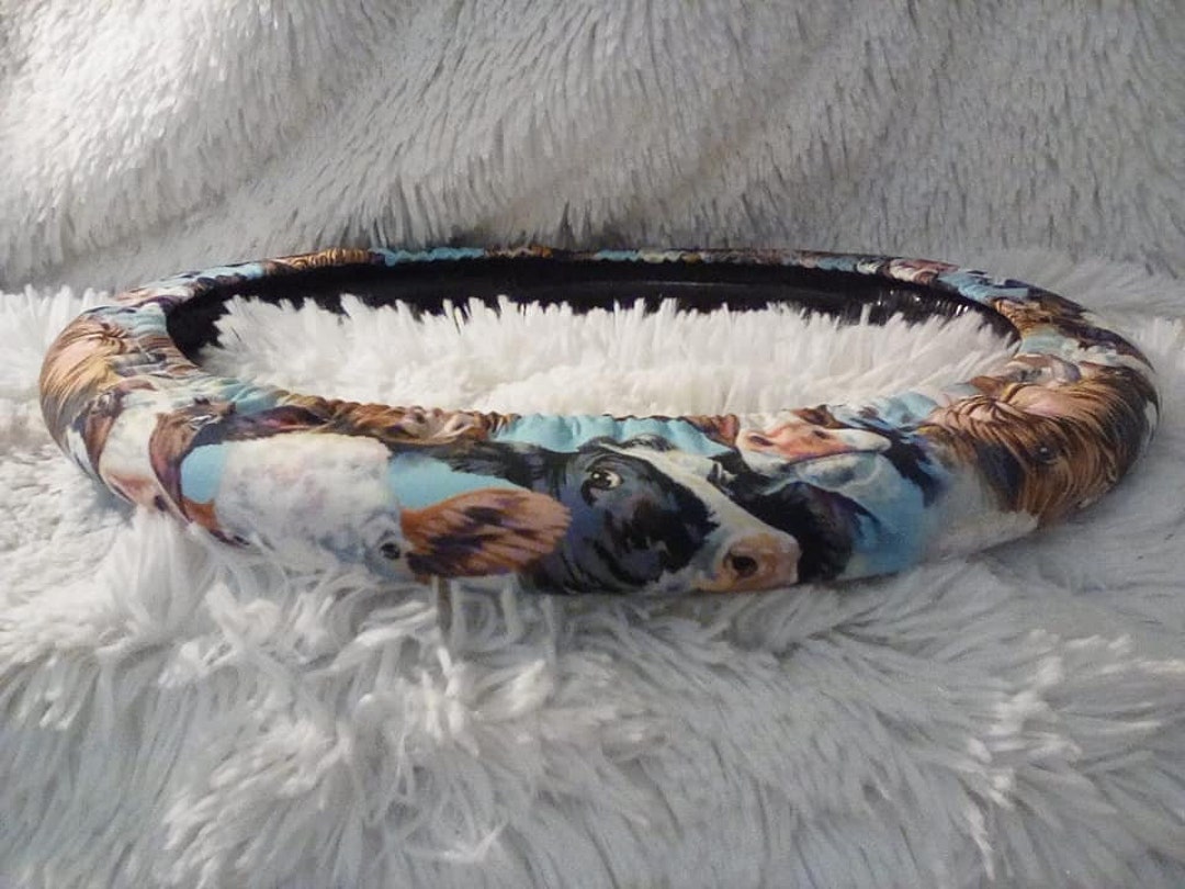 Darling Dairy Cow Print! * Steering Wheel Cover * Farm Country Holstein ...