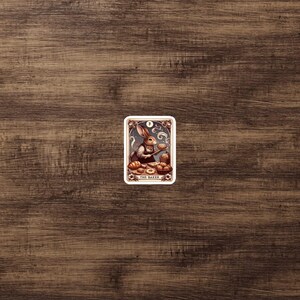 The Baker Tarot Card Sticker, Rabbit Baking Bread & Pastries, Mystical ...
