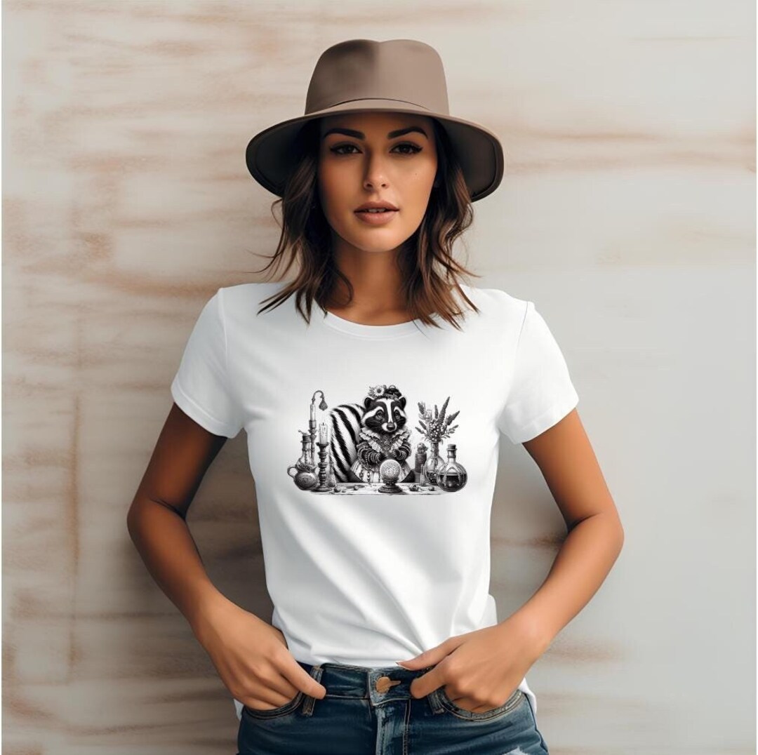Mystical Skunk Fortune Teller T-shirt - Cute Anthropomorphic Psychic ...