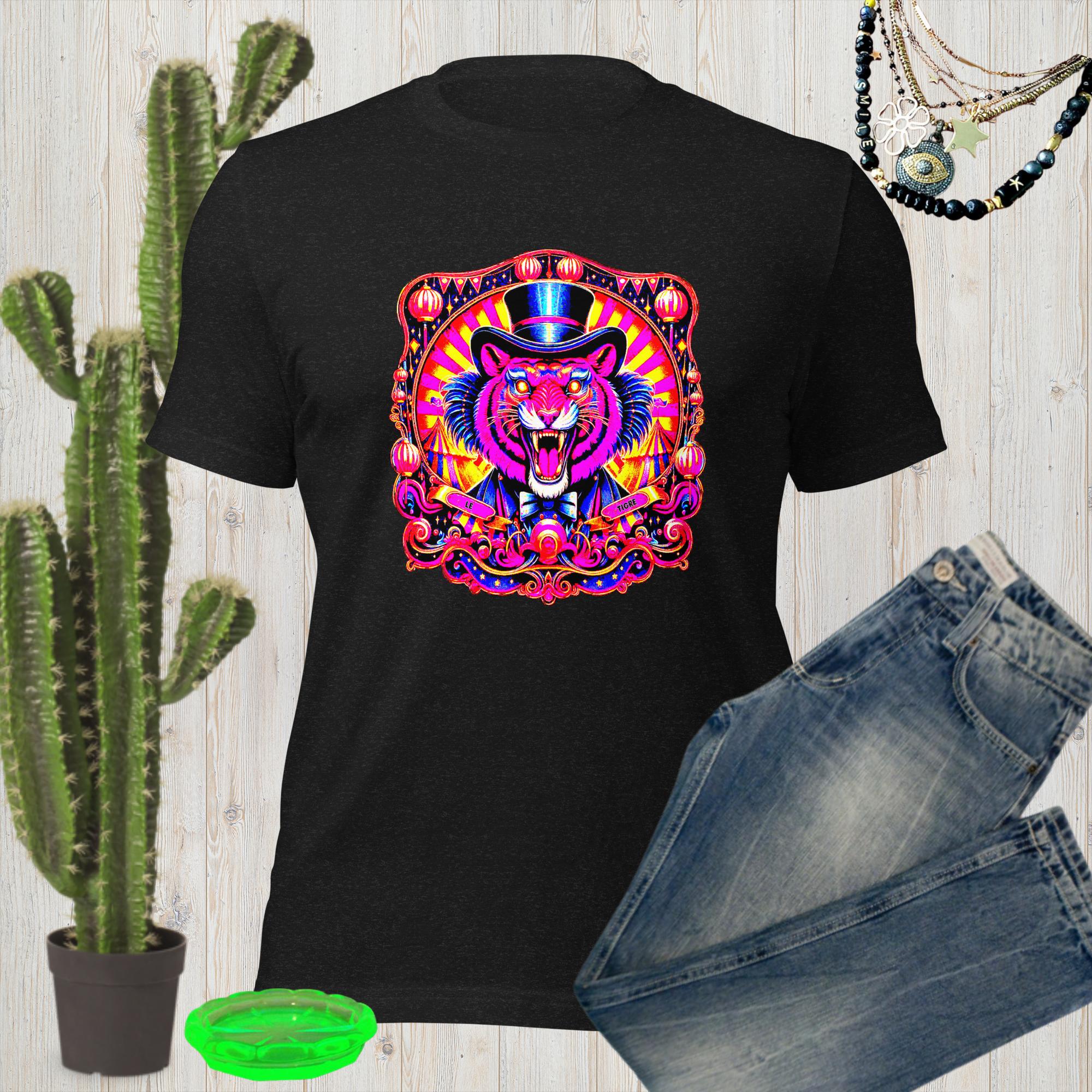 Vintage Carnival Tiger Shirt - Bold Le Tigre Riot Grrrl Graphic Tee ...