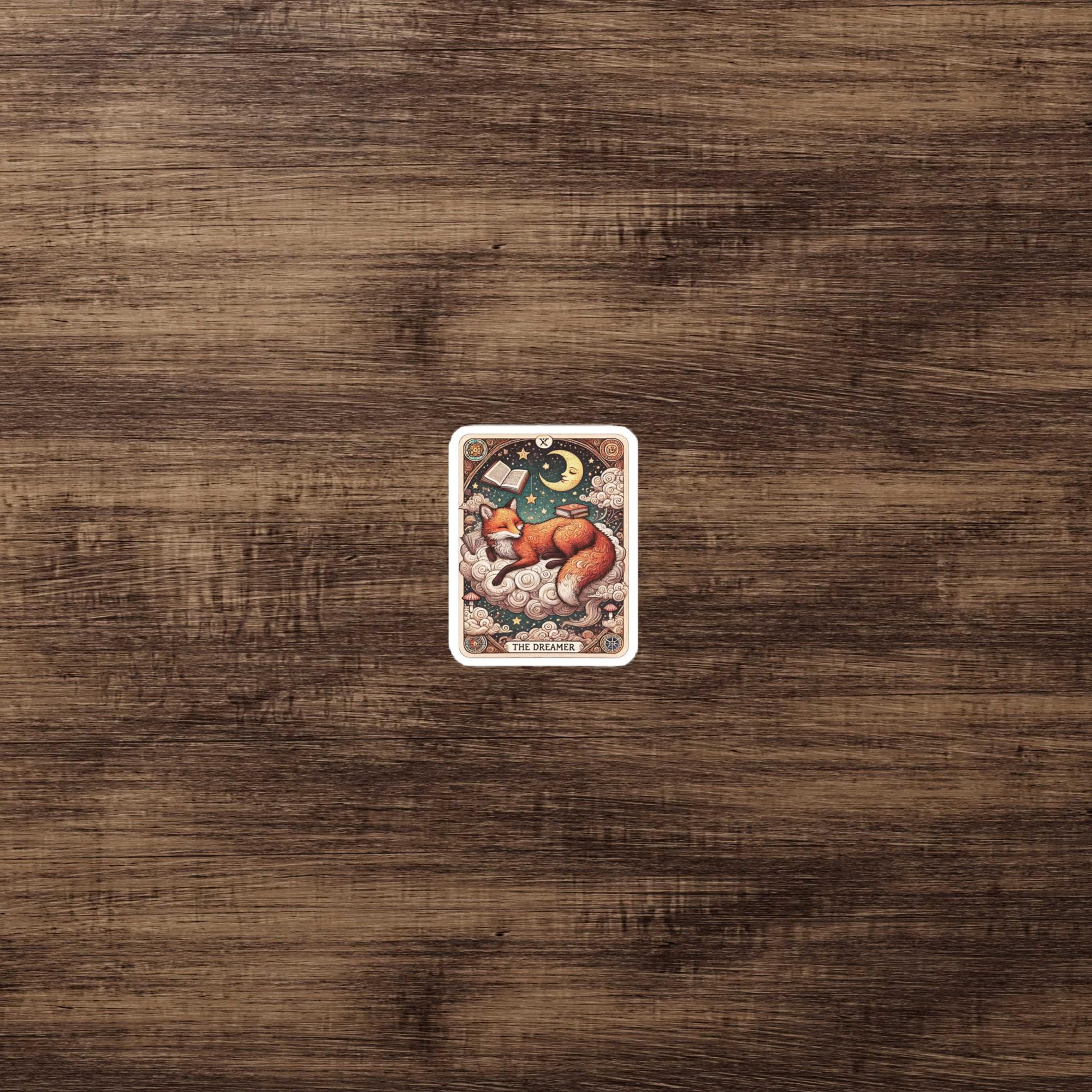 The Dreamer Fox Tarot Card Sticker – Boho Fox Sticker, Cute Animal Art ...