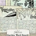 Printable Garden Word Search Junk Journal Ephemera Pack, Bullet Journal ...