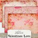 Valentines Love Digital Papers, Junk Journal Printable Journal Supplies ...