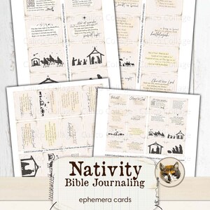 Vintage Nativity Ephemera, Bible Journaling, Christmas Junk Journal ...