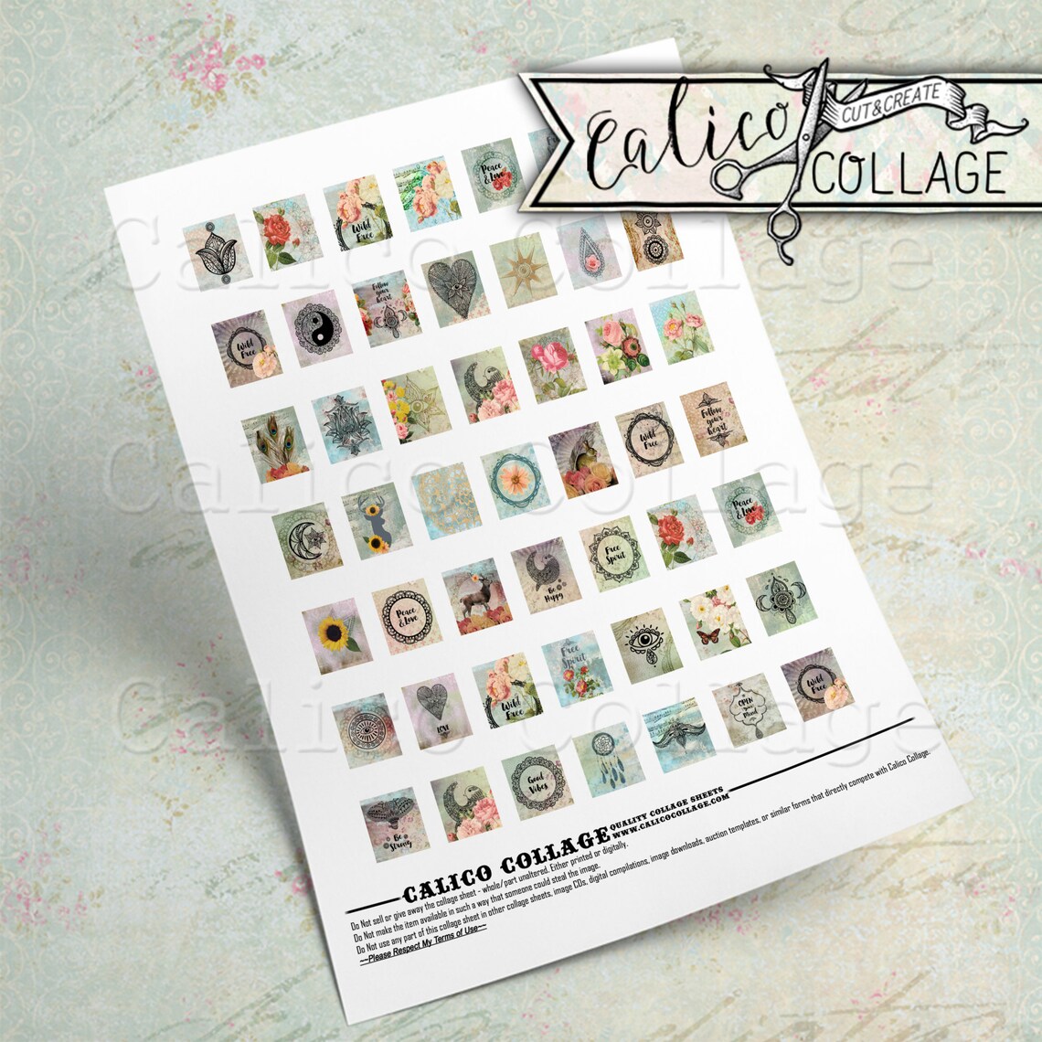 Printable Simply Boho Ephemera Pack, Bohemian Images, Jewelry Images ...