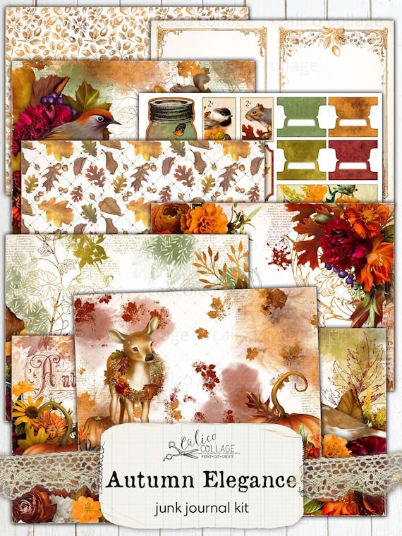 Fall Junk Journal Printable Autumn Ephemera Fall Digital - Etsy