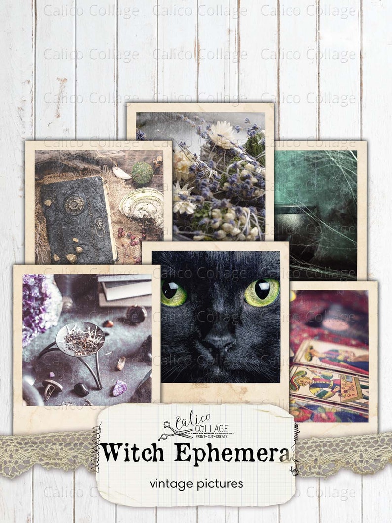 Witch Ephemera Junk Journal Printable Witchy Pictures - Etsy