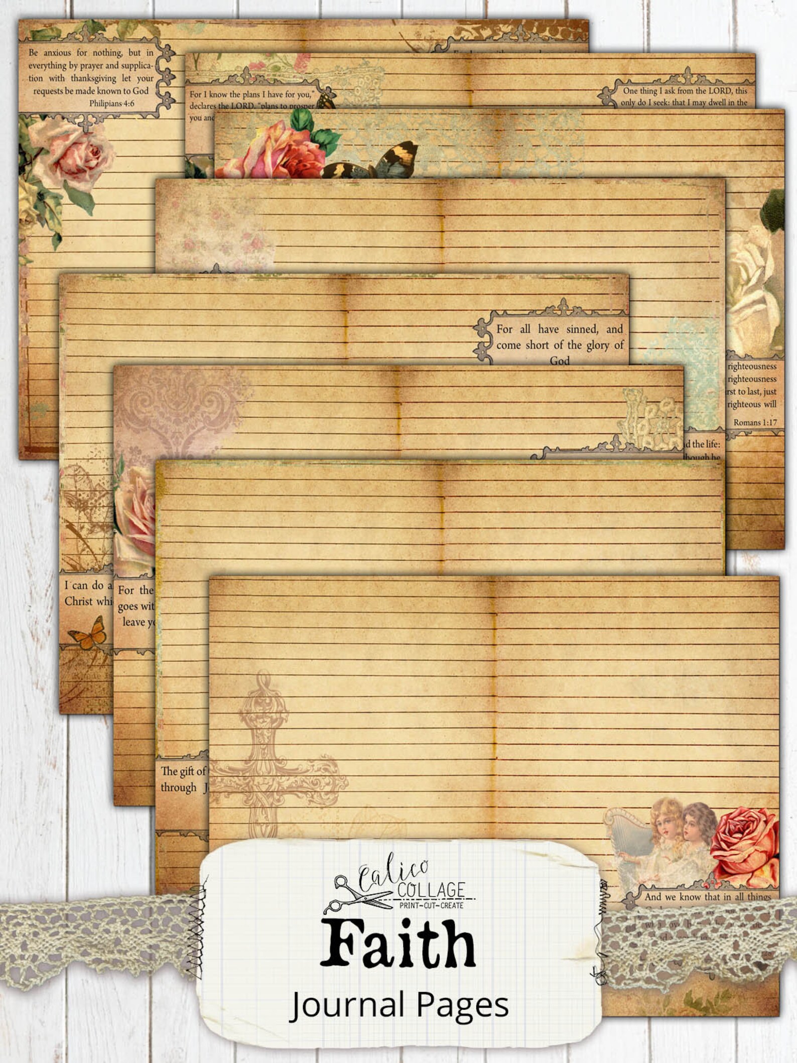 Faith Junk Journal Journaling Pages Prayer Journal Bible | Etsy