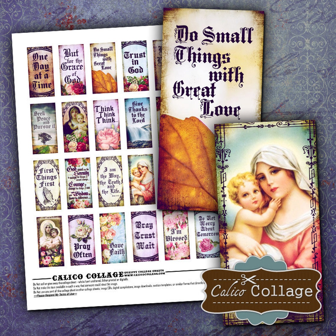 Religious Digital Collage Sheet 1x2 Domino Images for | Etsy