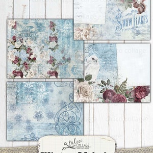 Printable Winter Junk Journal Kit, Winter Melody Ephemera Pack, Vintage ...