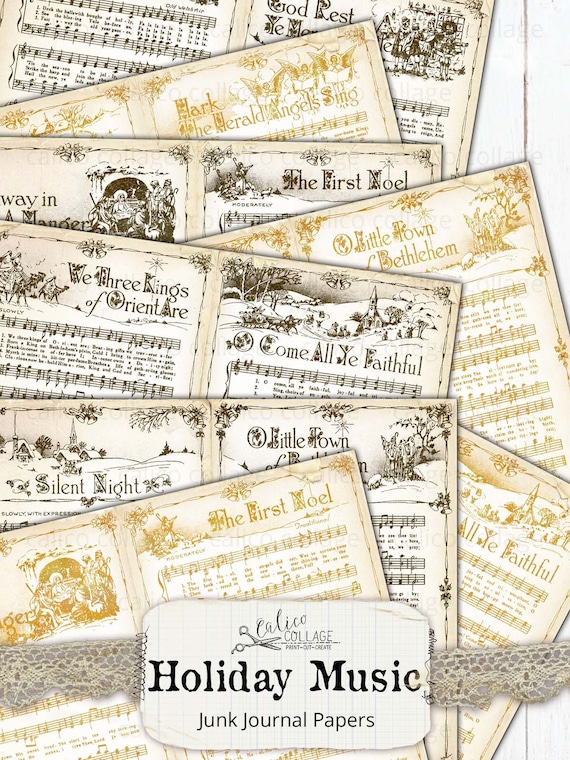 Printable Christmas Holiday Sheet Music Christmas Carols - Etsy