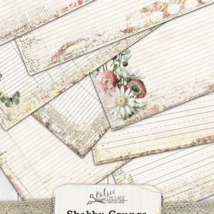 Junk Journal Kit, Junk Journal Lined Pages, Shabby Grunge | 20 - Etsy
