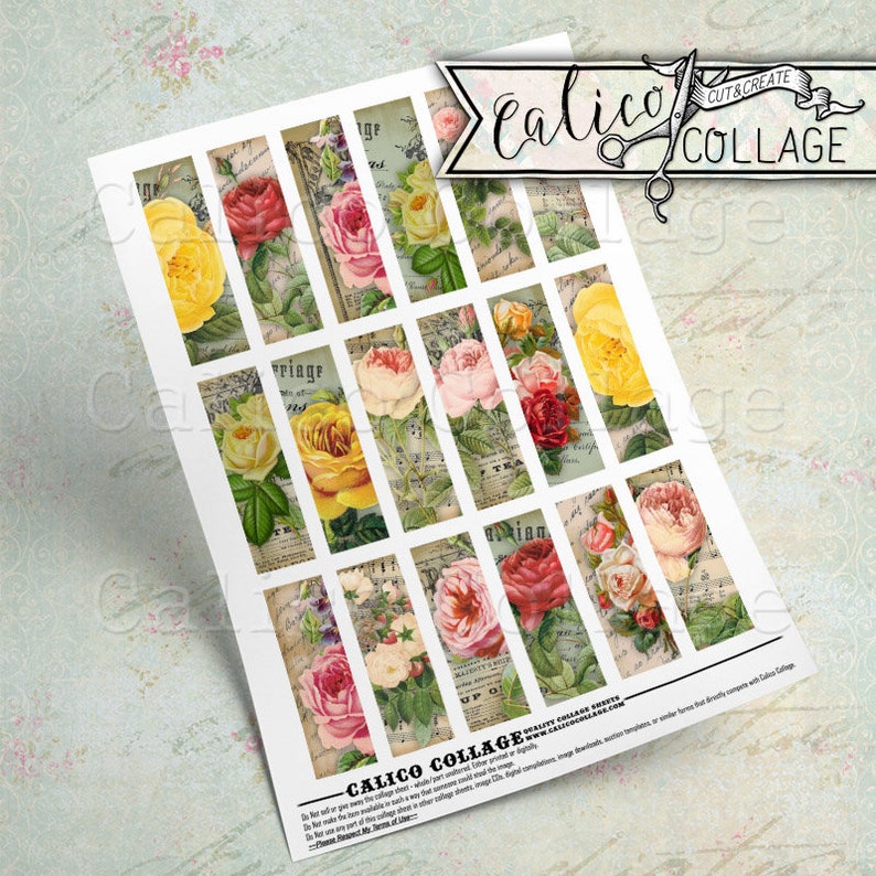 Printable Bella Roses Ephemera Pack Vintage Roses Garden Etsy