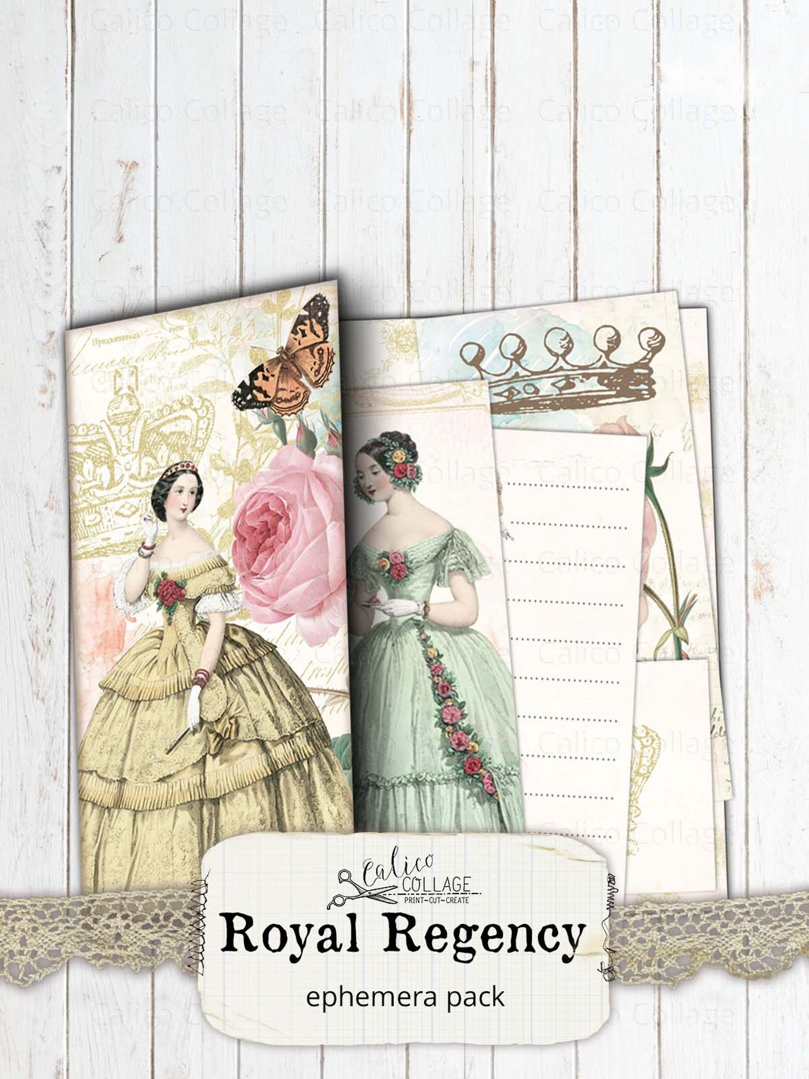 Royal Regency Junk Journal Folio Kit, Junk Journal Kit, Regency ...