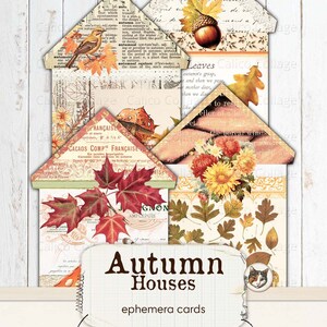Junk Journal Printable Autumn House Ephemera Pack, Printable Fall ...