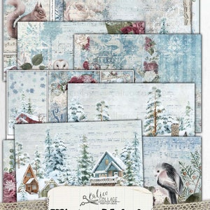 Printable Winter Junk Journal Kit, Winter Melody Ephemera Pack, Vintage ...