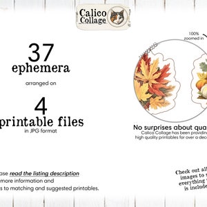 Autumn Ephemera for Junk Journals, Printable Fall Ephemera Pack ...
