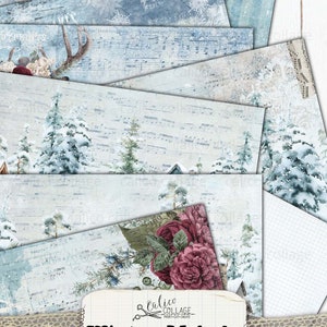 Printable Winter Junk Journal Kit, Winter Melody Ephemera Pack, Vintage ...