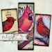 Printable Cardinal Red Bird Collage Sheet 1x2 Domino 1x3 | Etsy