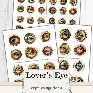 Lovers Eye Digital Download, Printable Lover's Eye Fussy Cuts ...