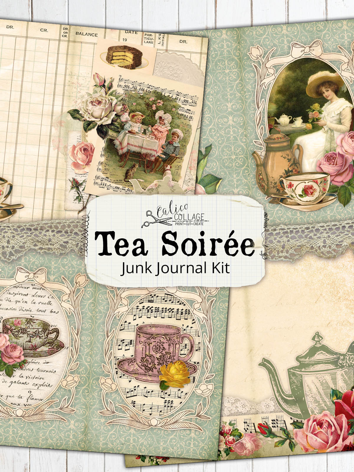 Tea Junk Journal Kit Ephemera Pack Tea Soiree, Tea Ephemera - Etsy