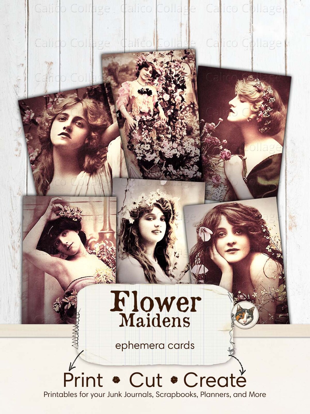 Victorian Women Junk Journal Printable, 1800s Printable Ephemera ...
