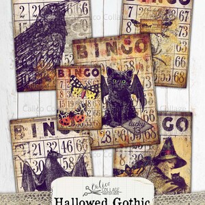 Printable Halloween Bingo Cards, Junk Journal Ephemera Pack, Scrapbook ...