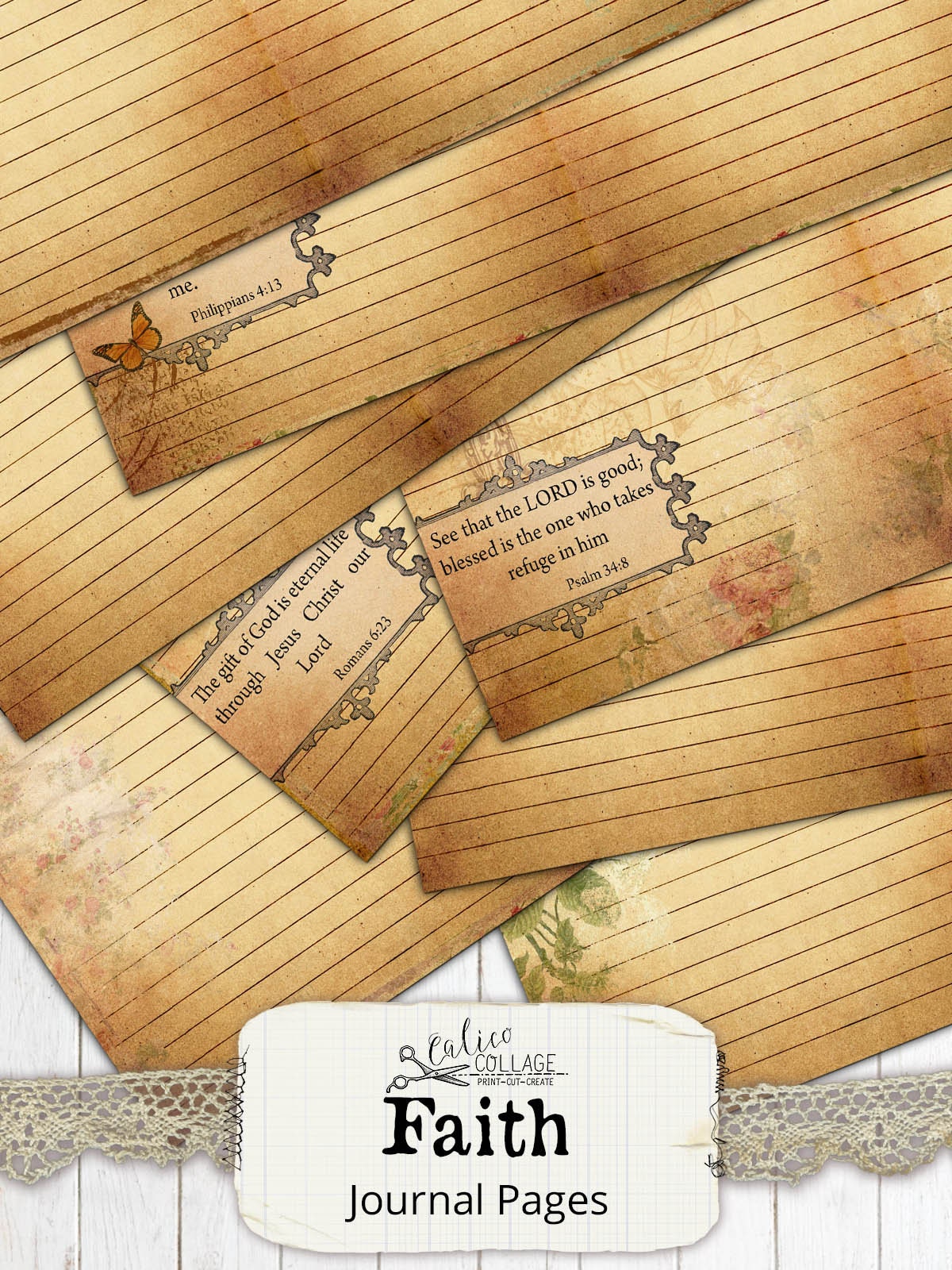 Faith Junk Journal Journaling Pages Prayer Journal Bible - Etsy