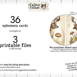 Deer Collage Sheet for Junk Journals, Digital Download Printable Deer ...