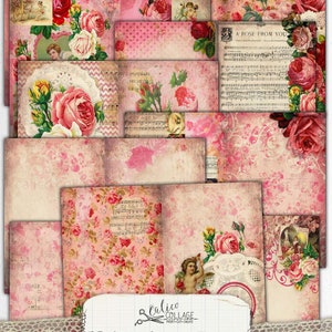 Valentines Love Printable Junk Journal Kit, Ephemera Pack - Etsy