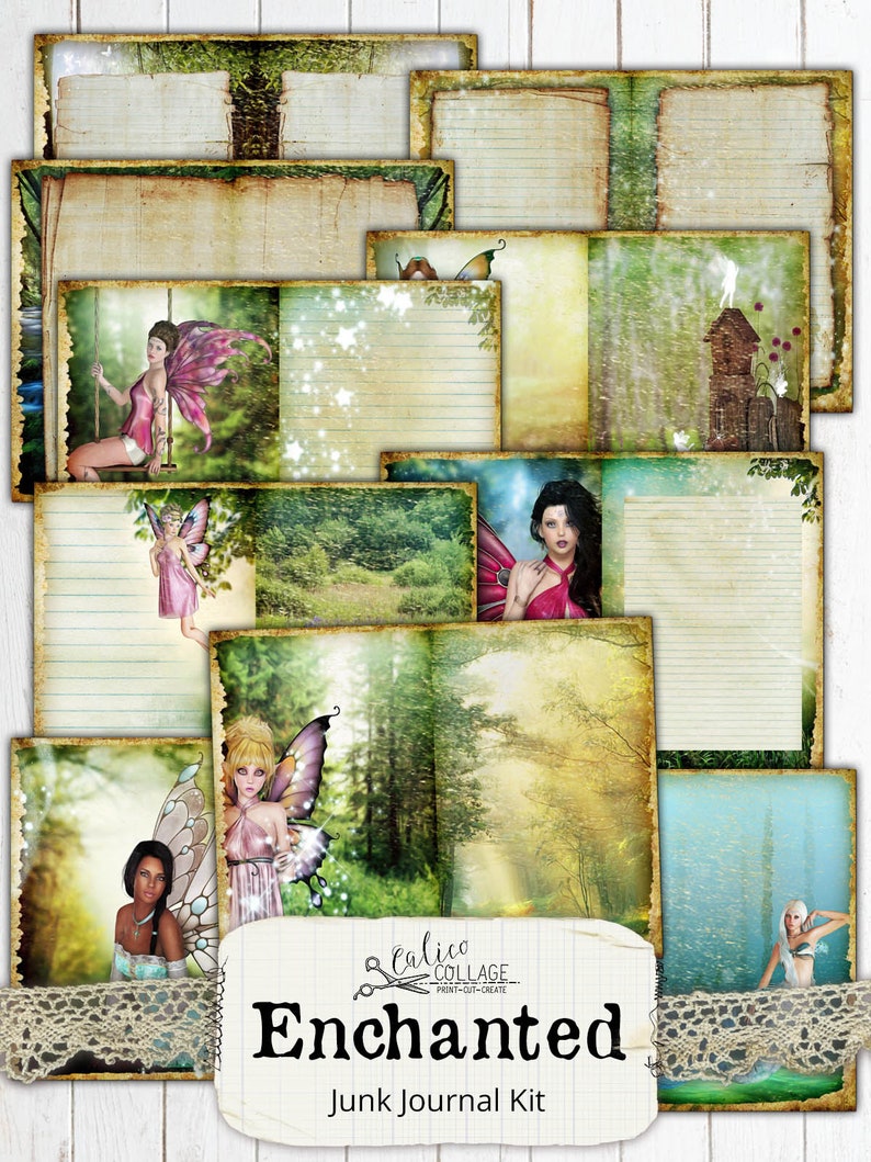 Fantasy Junk Journal Kit Fairy Ephemera Mermaid Journal | Etsy