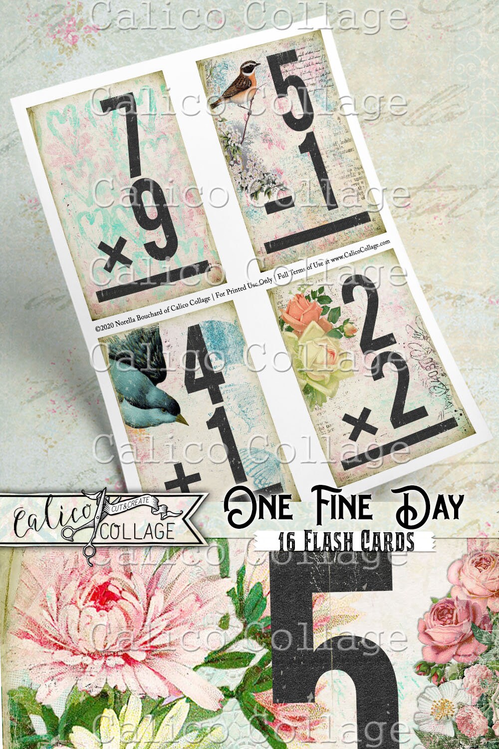 Printable Junk Journal Flash Cards, Ephemera Pack, One Fine Day - Etsy ...