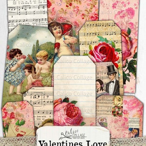 Printable Valentines Day Ephemera for Junk Journals, Digital Papers ...