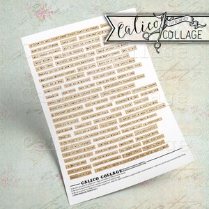 Cliche Phrases Digital Collage Sheet Altered Art Words Digital Altered ...