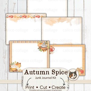 Autumn Spice Junk Journal Kit, Fall Junk Journal, Digital Download ...