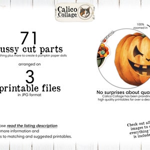Pumpkin Paper Dolls Halloween Ephemera, Mixed Media Art Dolls, Junk ...