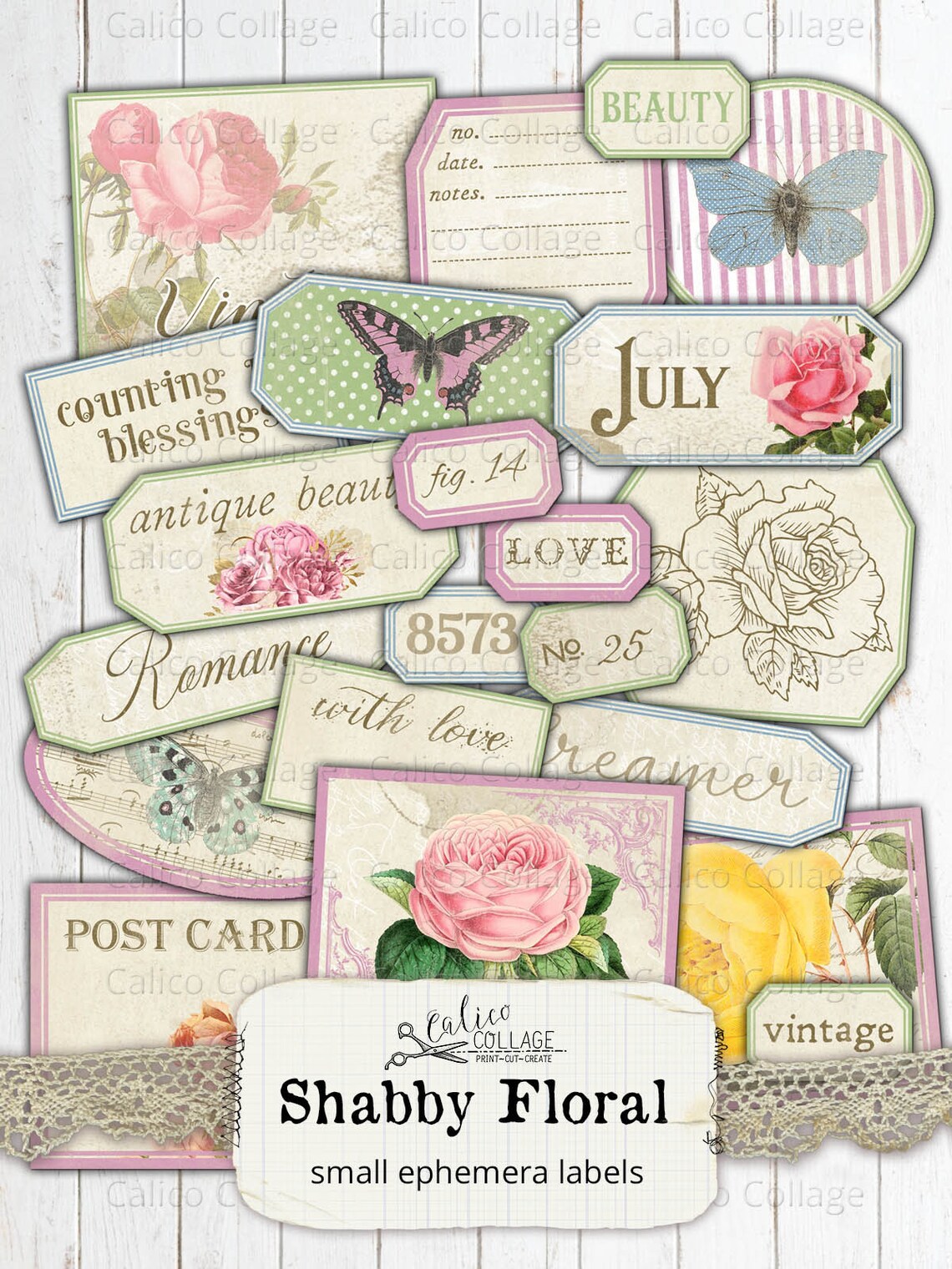 Printable Small Ephemera Vintage Label Ephemera Digital Junk - Etsy
