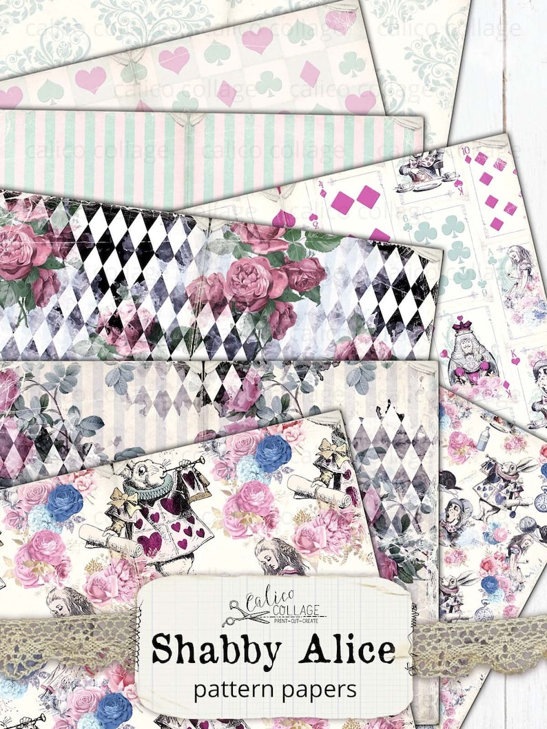 Alice in Wonderland Printable Junk Journal Digital Paper John - Etsy
