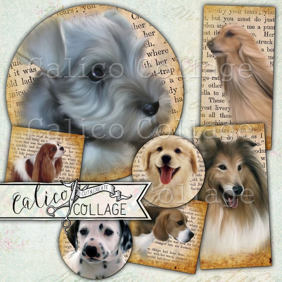 Paper, Party & Kids Card Making & Stationery Dog Ephemera Vintage Dog ...