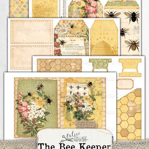 Bee Ephemera Folder, Printable Beekeeper Ephemera Folio, Honeybee Junk ...