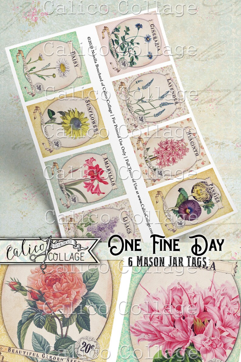 Printable Flower Seed Packets Ephemera Pack | Etsy