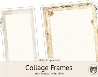 Lace Frames Junk Journal Printable, Fussy Cut Printable Ephemera ...